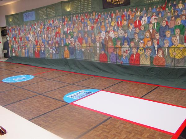 Basketball Court with Painted Crowd Backdrop - Display Group